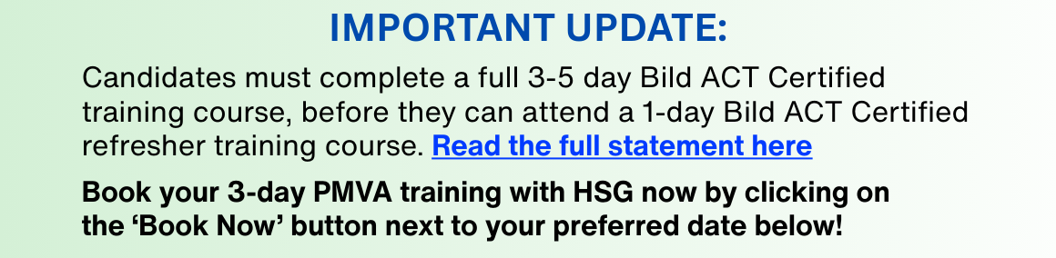 PMVA 3 Day Training course Bild Certified - The Health And Safety Group